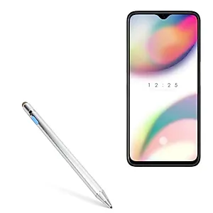 BoxWave Stylus Pen Compatible with Oppo Reno Z - AccuPoint Active Stylus, Electronic Stylus with Ultra Fine Tip for Oppo Reno Z - Metallic Silver