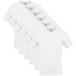 Gildan Men's Crew T-Shirts, Multipack, Style G1100, White (6-Pack), Small