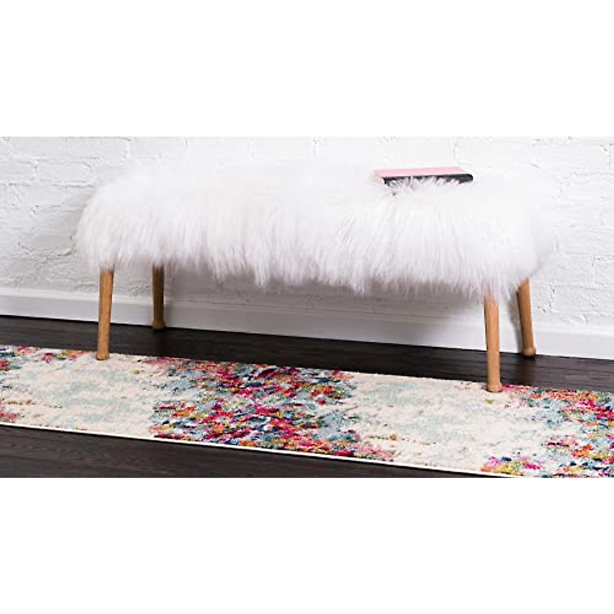 Rugs.com Theia Collection Rug – 2' 7 x 12' Runner Multi Medium Rug Perfect for Hallways, Entryways