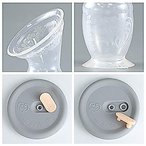 haakaa Manual Breast Pump 4oz/100ml(Base) - One-Piece Design with Upgrade Suction Base & Silicone Cap, Food Grade Silicone Milk Saver & Milk Catcher for Breastfeeding Moms