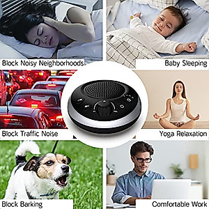 iDealSleep Loud Sound Brown Noise Machine White Noise Machine Nonstop 30 Soothing Sounds for Baby Kids Adults Sleep Pinknoise Machine 36-Level Vol Auto-Off Timer Memory Function for Home Travel Office