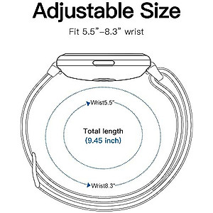 Lamshaw Compatible for ANDFZ Smartwatch Band, Stretch Elastics Nylon Adjustable Replacement Strap Compatible for ANDFZ T42 1.72/Geelyda Y20 Pro/SOUYIE T45S Smartwatch (Black)