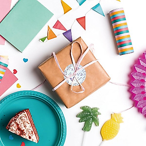 96pcs Purple Butterfly Round Stickers, Thank You for Fluttering by Stickers, Butterfly Birthday Stickers, Butterfly Thank You Stickers for Floral Themed Bridal Shower Party Favors