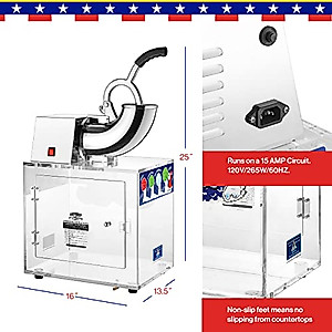 6058 Great Northern Polar Blast Acrylic Snow Cone Machine Snowcone Slush Maker