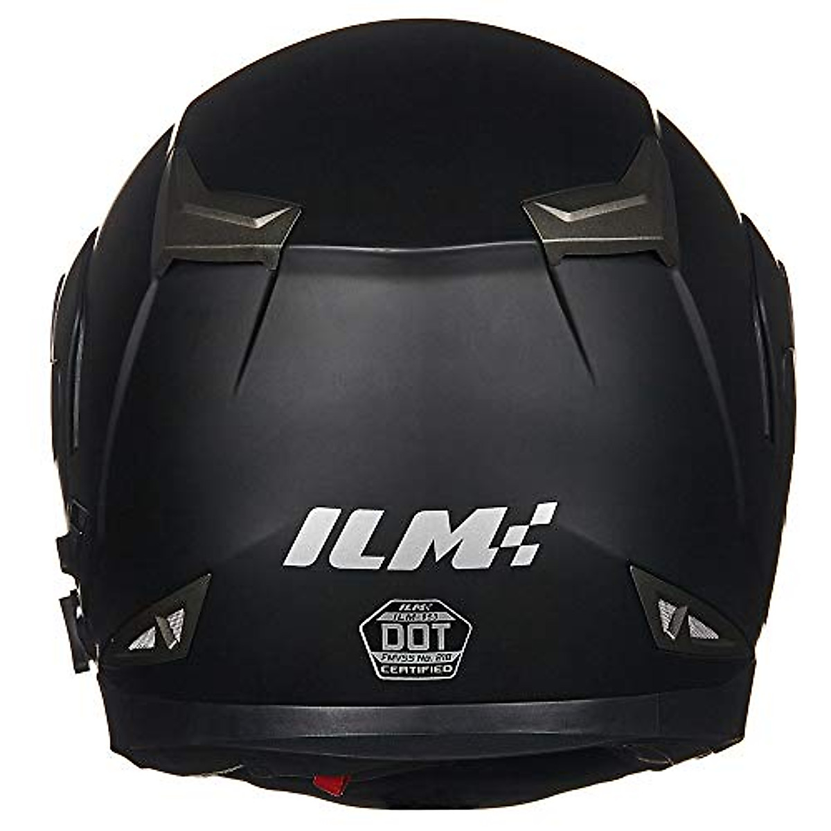 ILM Bluetooth Integrated Modular Flip up Full Face Motorcycle Helmet Sun Shield Mp3 Intercom Model 953 (L, Matte Black)