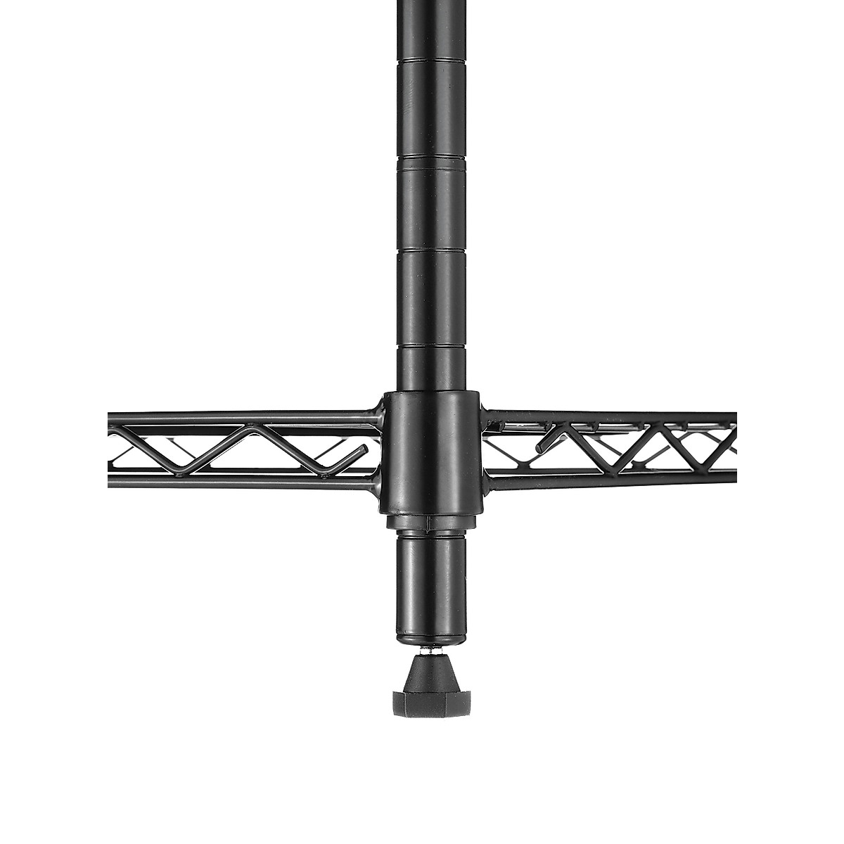 Whitmor Adjustable 3 Tier Shelving with Leveling Feet - Black