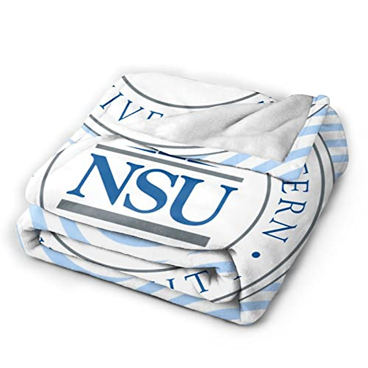 Nova Southeastern University Logo Fleece Blanket, Very Soft Microfiber Flannel Blanket for Couch Warm and Cozy for All Seasons