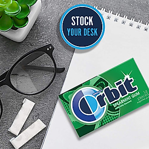 ORBIT Spearmint Sugarfree Gum, 15 Count Pack Of 3