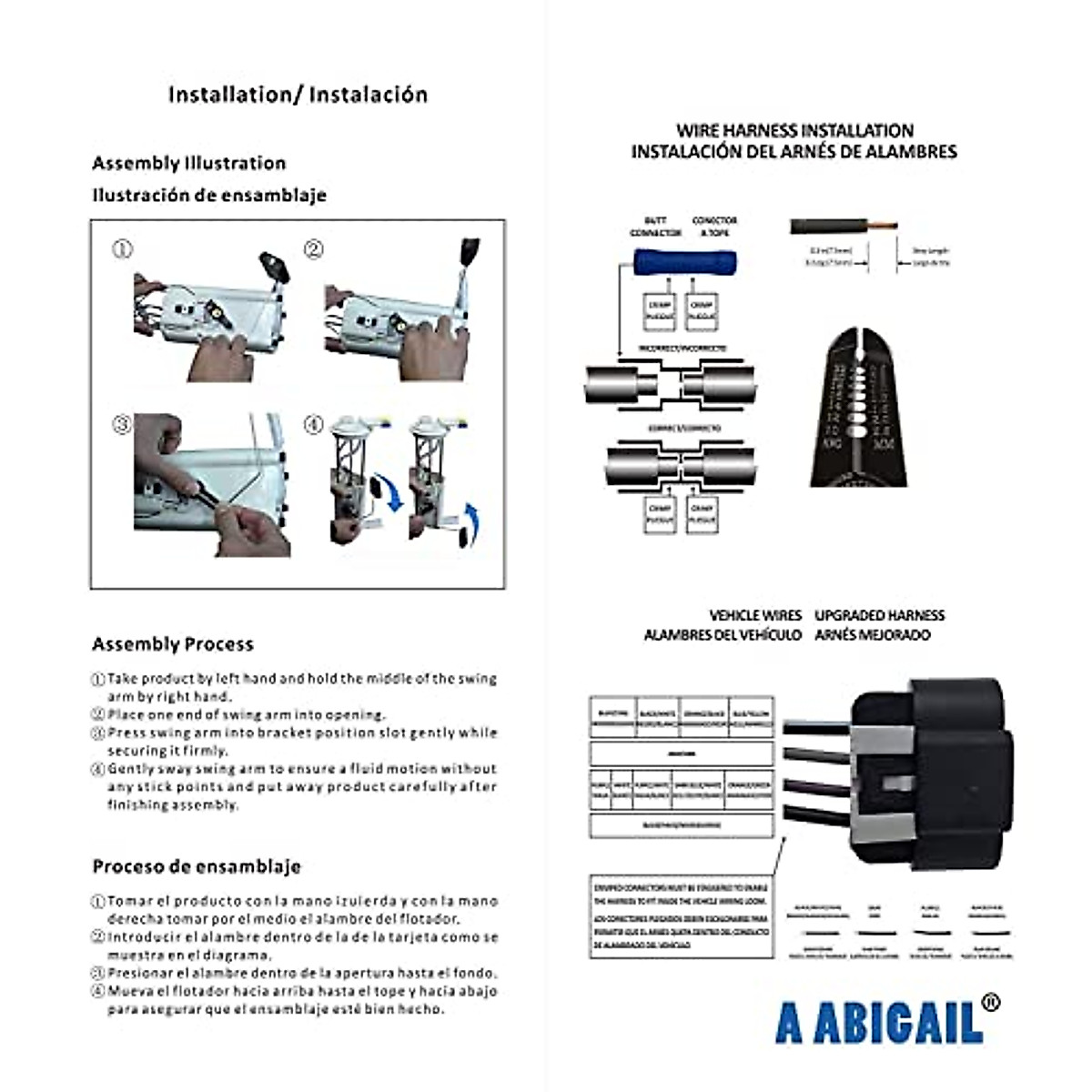 Electric Fuel Pump SP2007H Replacement for Compatible with 1990-1996 Ford F150 F250 F350 1997 F-250 HD (After Axle Tank; Steel Tank; 18 Gal Tank)