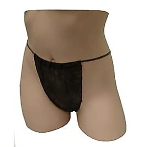 Disposable Spa Non-Woven Women's Underwear (100PCs/PK) - Black