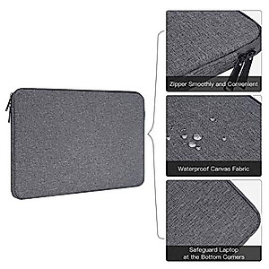 15.6 16 Inch Laptop Case for Dell Inspiron 15 3000 5000, Asus VivoBook 15.6/Asus Chromebook/Asus ROG/Asus Zenbook 15.6, MacBook Pro 16 Inch A2141/HP OMEN 15, Notebook Sleeve Bag with Small Case, Grey