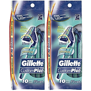 Gillette Mens Sensor 2 Plus Disposable 10 Count (2 Pack)