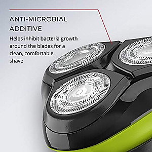 Remington Ultrastyle Rechargeable Rotary Shaver, Pr1320, Black/Neon Green