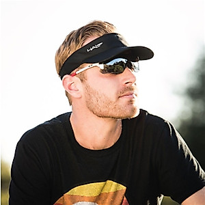 HALO HEADBANDS Sweatband Sport Visor, Black,One Size