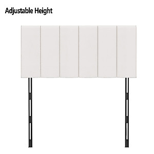 Yongchuang Upholstered King Headboard Foldable White Headboard for King/Cal King Size Bed Faux Leather Wall Heaboard Panels Adjustable Height