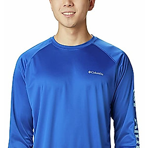 Columbia Men's Fork Stream Long Sleeve Shirt, Azul/Sky Blue, X-Large
