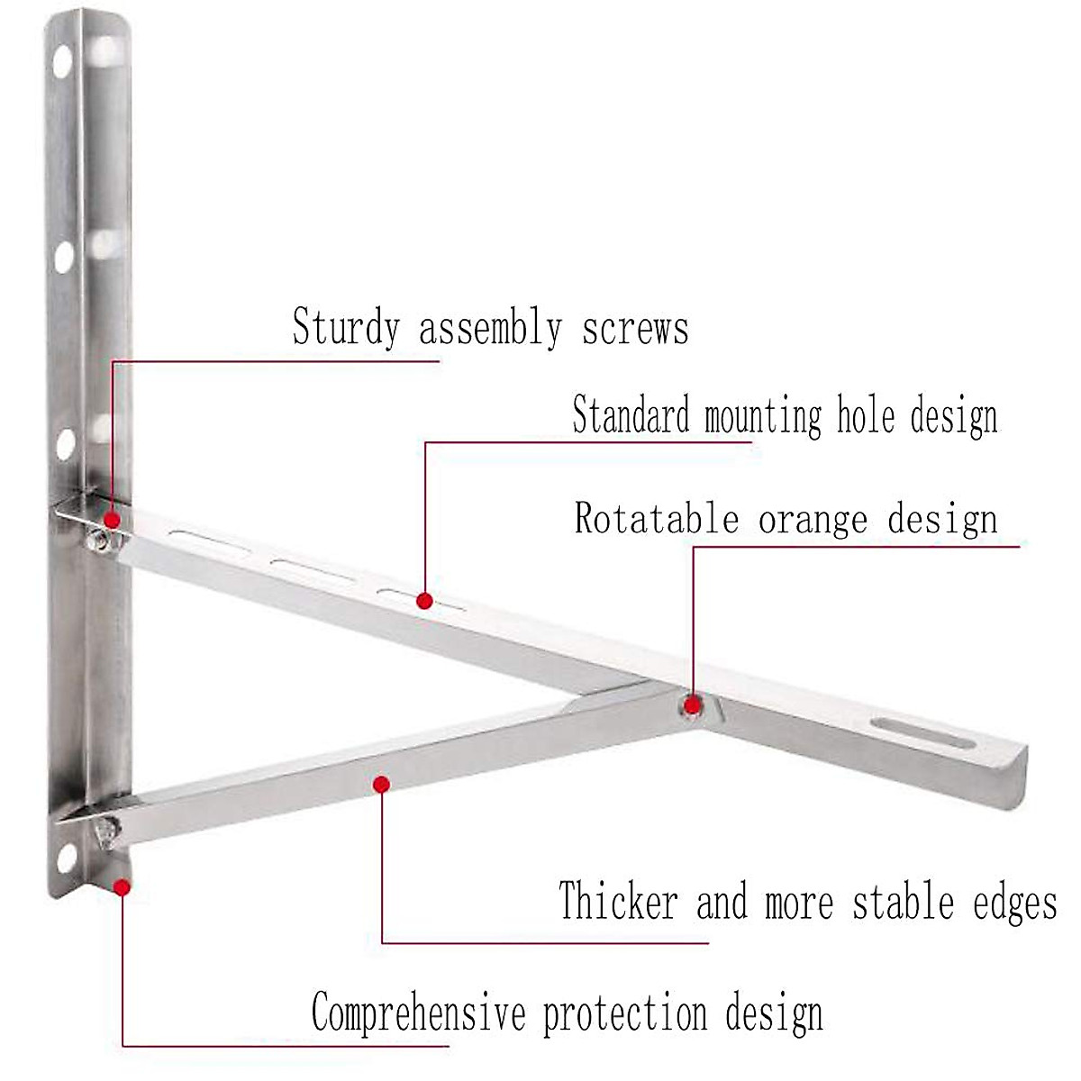 WANLIAN Foldable Wall-Mounted air Conditioner Bracket for Small Split Type Heavy Duty Non-Rusting air Conditioner mounting Bracket