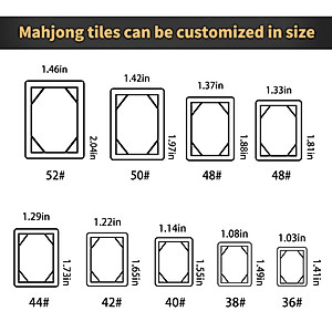 Amaneed 电动麻将桌Assembled Automatic Mahjong Table Foldable Style with 2 Sets of 152pcs 44mm Chinese Mahjong Tiles No Number (Blue & Green)