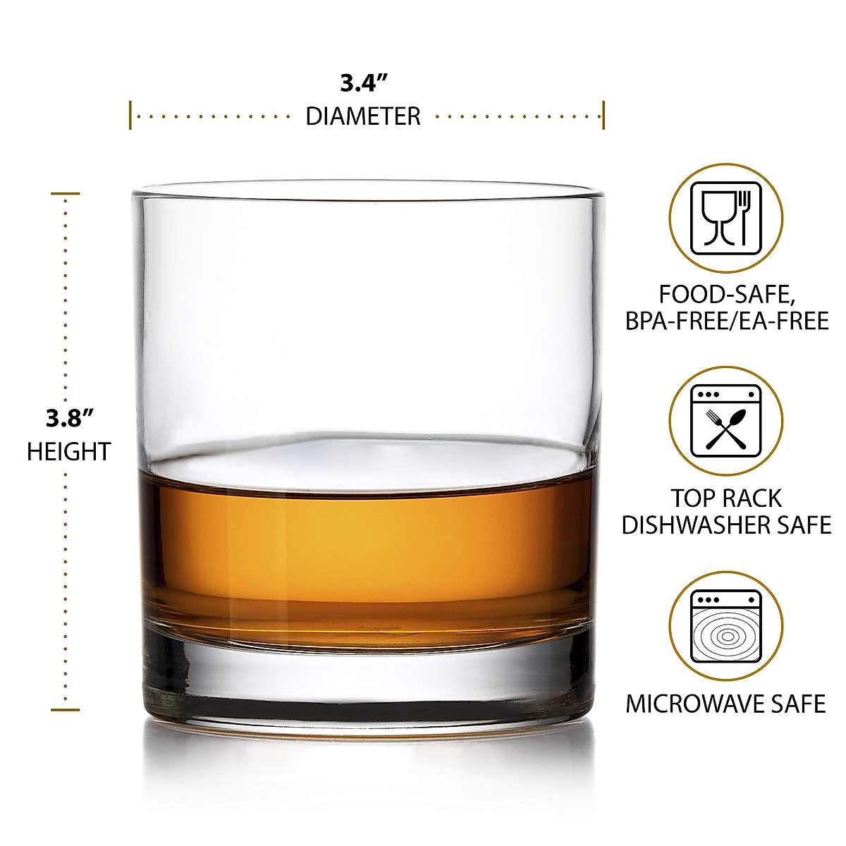 Bravario Unbreakable Glasses Bundle | 4 Wine, 4 Whiskey, 4 Champagne | Shatterproof 100% Tritan Plastic | Dishwasher-Safe | BPA-free | Awesome for Indoor & Outdoor, Gifts & Holidays