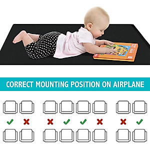 FIXMSV Toddler Airplane Bed, Airplane Seat Extender for Kids, Toddler Plane Bed with Magnetic Folding Puzzle Airplane Toddler Bed with Ventilated Cotton Portable Airplane Bed Footrest