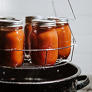 Granite Ware Enamel on Steel 15.5-Quart Water Bath Canner with lid & Jar Rack, Multiuse Pot, Resistant & Easy to Clean