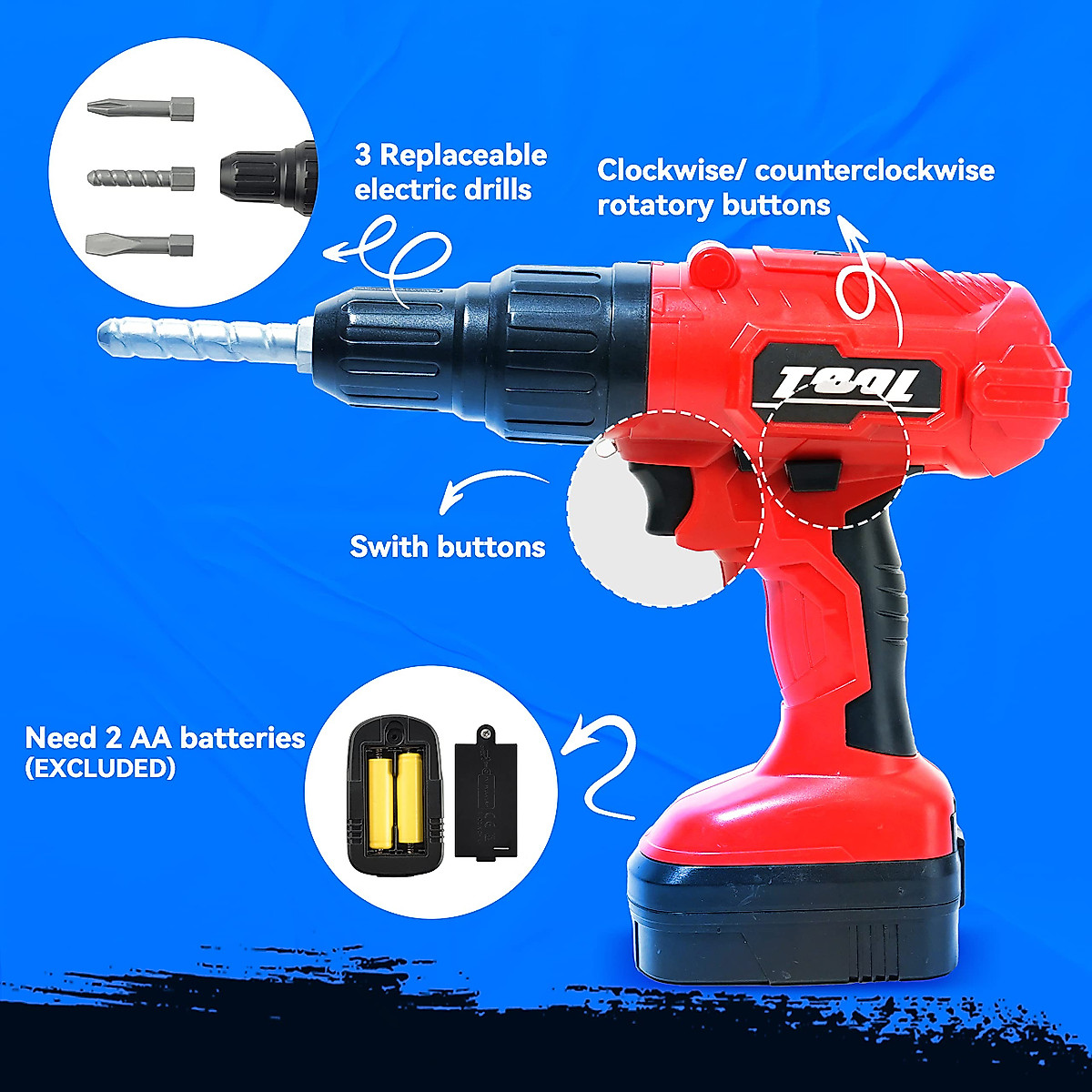 Toy Choi's 82pcs Kids Tool Bench Toy for Age 2-4 - STEM Construction Kid Tool Set Toddler Workbench with Realistic Tools Electric Drill, Build a Tool Bench for Kids Ages 3-5 4-7