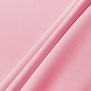 sancua Round Tablecloth - 90 Inch - Water Resistant Spill Proof Washable Polyester Table Cloth Decorative Fabric Table Cover for Dining Table, Buffet Parties and Camping, Pink