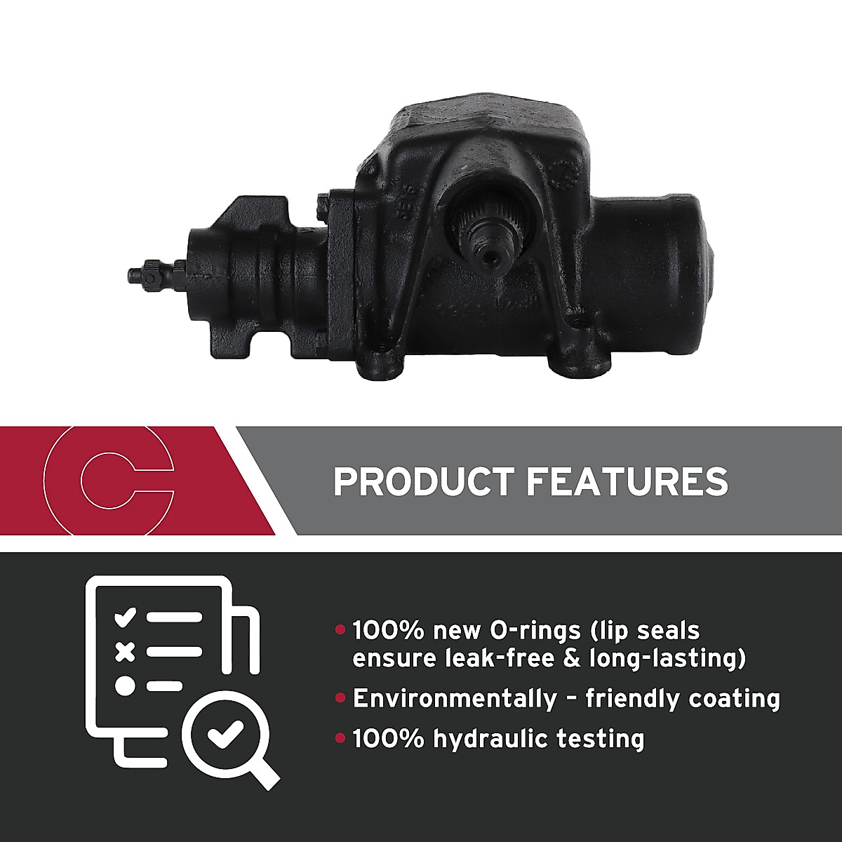 A1 Cardone 27-6537 Remanufactured Power Steering Gear, Black, Size:- Input Shaft Diameter (in): 0.80; Output Shaft Diameter (in): 1.25 (Renewed)