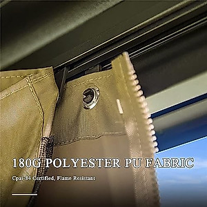 10'x10' Outdoor Hardtop Gazebo Permanent Canopy with Galvanized Steel Single Roof, Aluminum Frame,Curtains and Netting for Patios,Backyard,Lawns