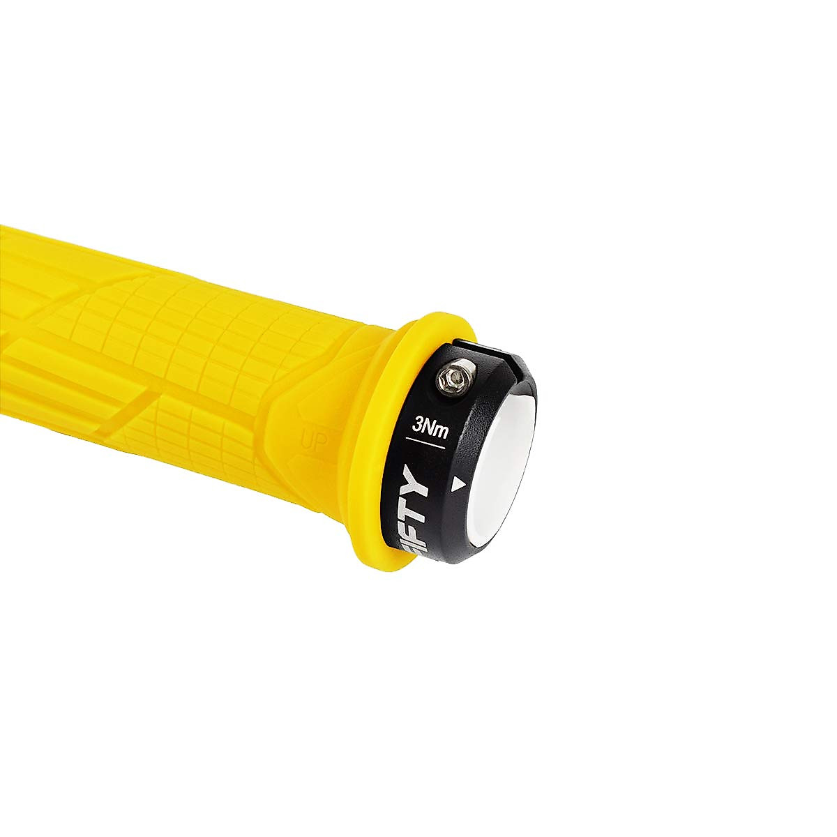FIFTY-FIFTY Mountain Bike Handlebar Grips, Single Lock-on MTB Grips, Comfortable and Lock On, Non-Slip Bicycle Handle, Fit for All Mountain, Enduro, Downhill (Yellow)