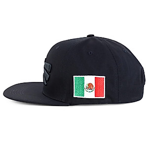 Trendy Apparel Shop Hecho En Mexico Eagle 3D Embroidered Flat Bill Snapback Cap - Black Black