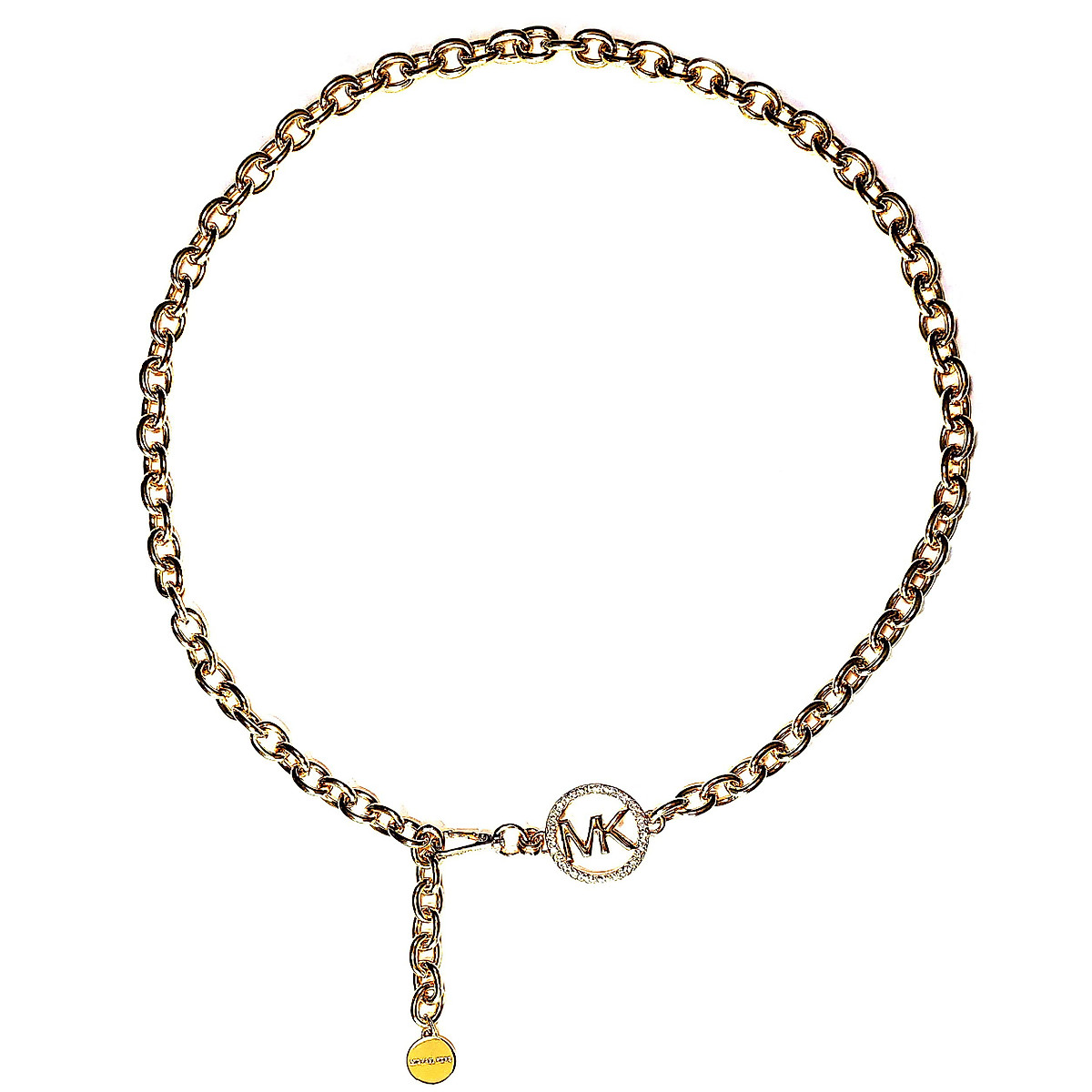 Michael Kors MK Logo Chain Belt Gold Size S/M