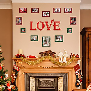 CORE ART 5x7 Picture Frames, Red Photo Frames Set of 2, 5 by 7 Colorful Frame with HD Plexiglas, Wall or Tabletop Display