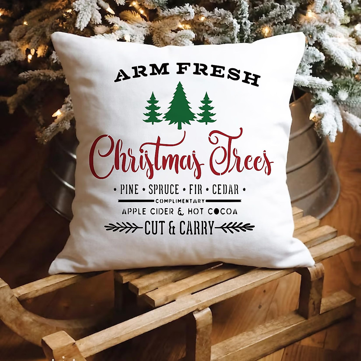 Christmas Stencils for Painting on Wood Large Xmas Merry Christmas Stencil Reusable for Paint Crafts Wall Porch Sign Glass Fabric Door (12 Christmas Sign 1)