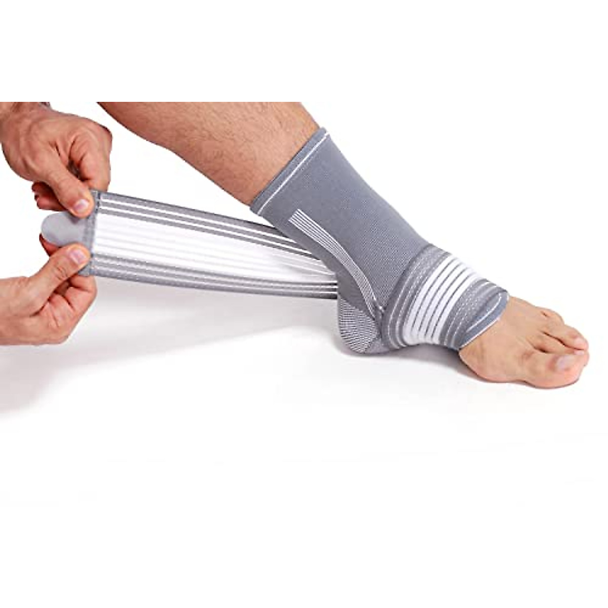 NeoTech Care Adjustable Ankle Support Brace, Gray (Size XL, 1 Unit)