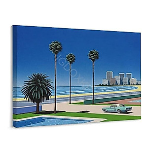 Modern Art Poster by Surrealist Artist Hiroshi Nagai (8) Canvas Poster Bedroom Decor Office Room Decor Gift Frame-style 20x16inch(50x40cm)