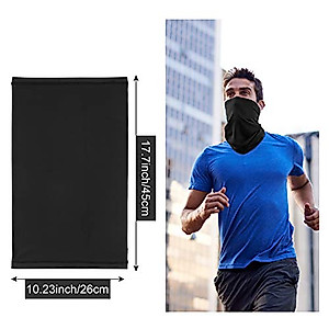 VELAZZIO 4 PCS Face Cover Neck Gaiter Sun UV Protection Face Scarf Dust Wind Headwear for Fishing Hiking Cycling (Pure Blue+Pure Purple+Pure White+Pure Black)