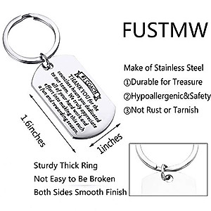 FUSTMW Coach Thank You Keychain #1 Coach Gift Appreciation Gift for Football Basketball Soccer Baseball Coach Retirement Gift (#1 Coach Gift)