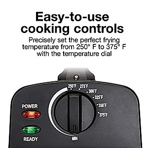 Proctor Silex Deep Fryer with Frying Basket, 1 to 4 Servings / 1.5 Liter Oil Capacity, Professional Grade, Electric, 1200 Watts, Stainless Steel (35041PS)