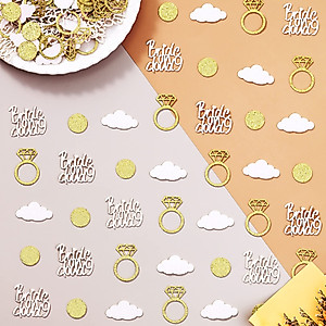 Bride On Cloud 9 Bachelorette Decorations Bridal Shower Confetti for Tables Bride on Cloud 9 Silver Bridal Confetti 200 Count for Bachelorette Wedding Shower Birthday