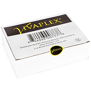 Vivaplex, 12, Cobalt Blue, 2 oz, Round Glass Jars, with Inner Liners and black Lids