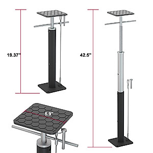 2pcs Heavy Duty RV Slide Out Support Jacks Adjusts from 20" to 42", 5000lb Capacity with Flat Bottom Slide-Outs for RV, Camper and Travel Trailer. (20" to 42")
