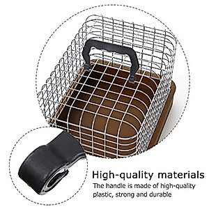 POPETPOP 10pcs Replacement Pet Cage Crate Handles Plastic Cage Handles for Squirrel Hedgehog Rabbit Chinchilla Hamster Black