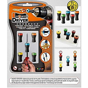 Bit Holder Magnetic Magnet Driver® B50, The Great Invention that holds the Screws and allows Screw with One Hand, adaptable to any Screwdriver or Drill.