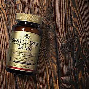 Solgar Gentle Iron - Ideal for Sensitive StomachsRed Blood Cell Supplement, , Non Constipating & GMO, Vegan, Gluten & Dairy Free, Kosher - 180 Servings, Unflavored, 180 Count