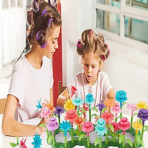 COSILY Flower Toys for Toddler 3 4 5 6 7 Years Old Girls Boys,Flower Garden Building Toy STEM Educational Activity Preschool Toys for Kids Age 3-6 (98 PCS)