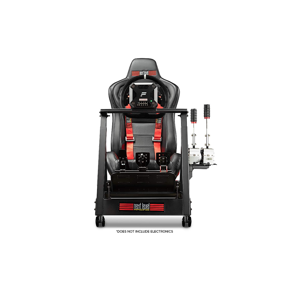 Next Level Racing GTTrack Simulator Cockpit (NLR-S009) and Combat Flight Pack