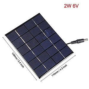 uxcell 2W 6V Small Solar Panel Module DIY Polysilicon with 250mm Wire