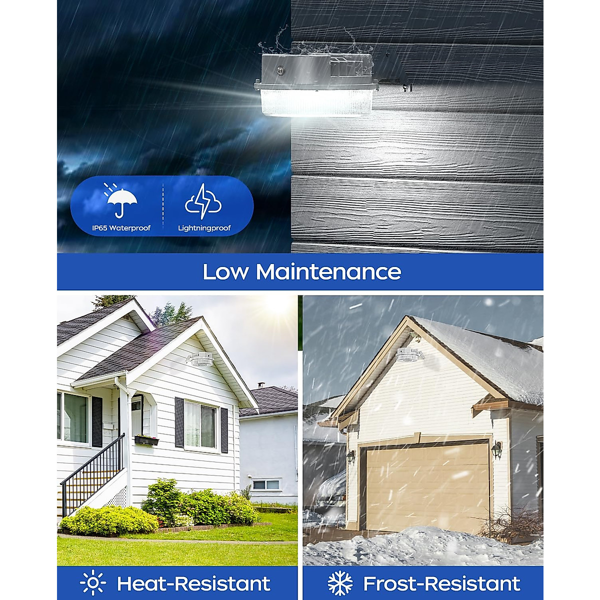 CINOTON Barn Light, Dusk to Dawn Outdoor Lighting with 42W 4950LM 5000K Daylight with Photocell, IP65 Waterproof Led Outdoor Flood Light for Outside Garden Patio Yard Street Area Lighting (Gray)