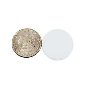 Smartdealspro 100pcs 32mm/1.26 Inch Opaque Plastic Learning Counters Disks Mini Poker Chips Game Tokens with Storage Box (White)